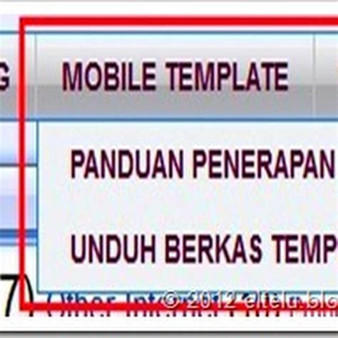Eltelu Cara Menambahkan Sub Menu Pull Down Menu Pada Tab Menu Horizontal Standar Blogger