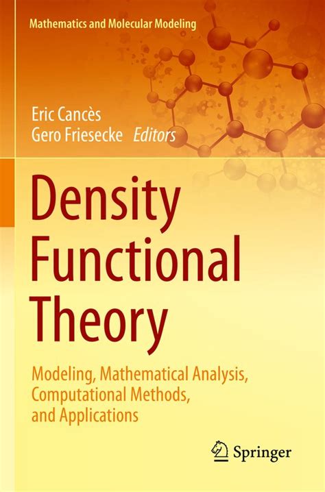 Mathematics And Molecular Modeling Density Functional Theory 9783031223426 Boeken Bol
