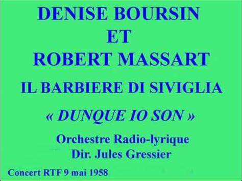 Denise Boursin Et Robert Massart Il Barbiere Di Siviglia Dunque Io Son
