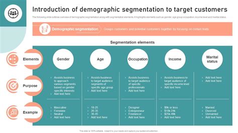 Introduction Of Demographic Segmentation To Target Customer