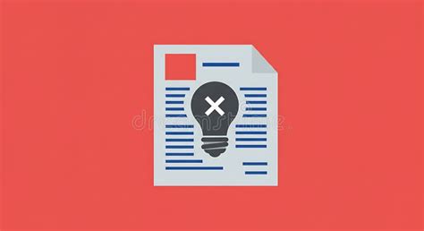 icon of a document with blue lines resembling text and a red square