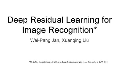 Deep Residual Learning For Image Recognition Summaries Digital Image Processing Docsity