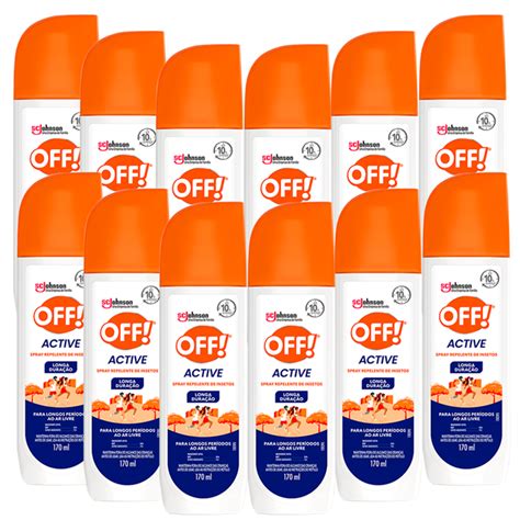 Kit 12 Unidades Repelente Off Active Spray 170ml Kit 12 Unidades Repelente Off Active Spray