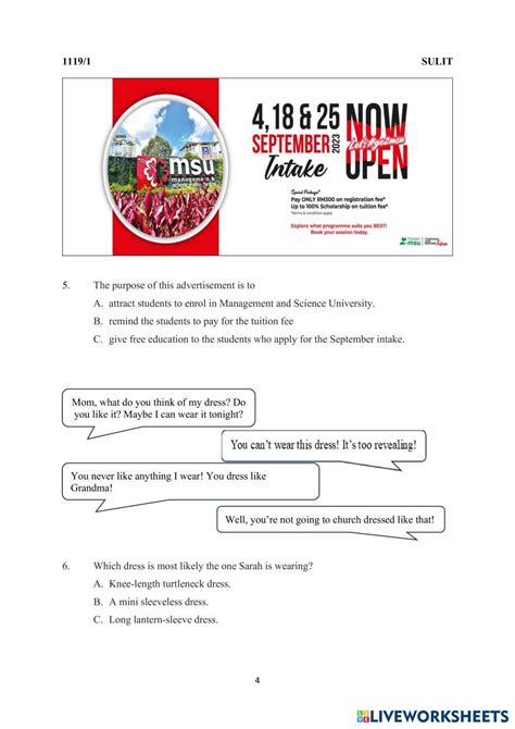 Reading Set Echo English Language Worksheets 8293440