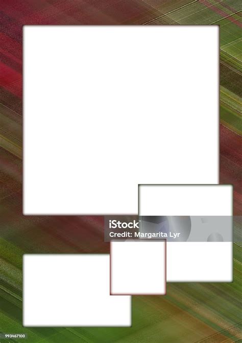 세로 서식 파일까지 조롱입니다 4 개의 흰색 텍스트 상자 테두리 녹색 보르도 라인 배경입니다 인사말 카드 엽서 스크랩북 사진 앨범 포스터 전단지에 대 한 프레임 크기 A4