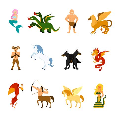 Mythical Creature Images Set 467786 Vector Art At Vecteezy