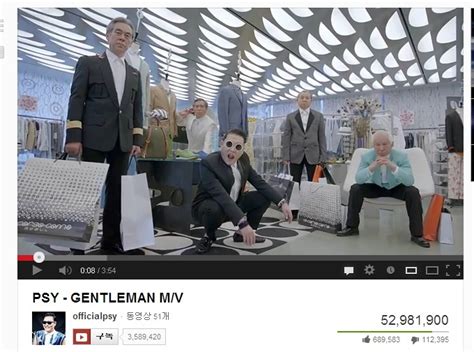 젠틀맨 5천만뷰 돌파…강남 보다 빠르다 아주경제