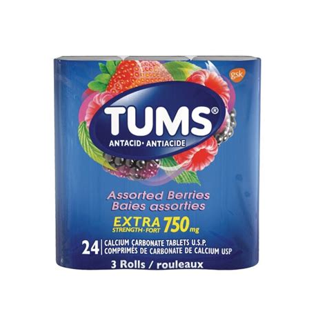 Tums Extra Strength Antacid 24 Tablets Various Flavours