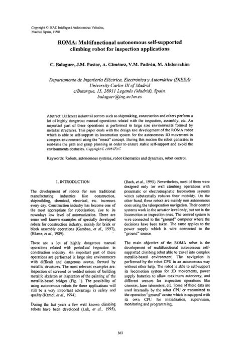Pdf Roma Multifunctional Autonomous Self Supported Climbing Robot For Inspection Applications