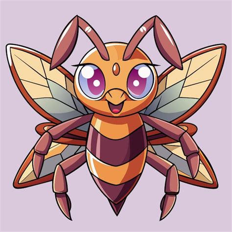 Cute Hand Drawn Animal Assassin Bug Cartoon Vector Illustration Vector