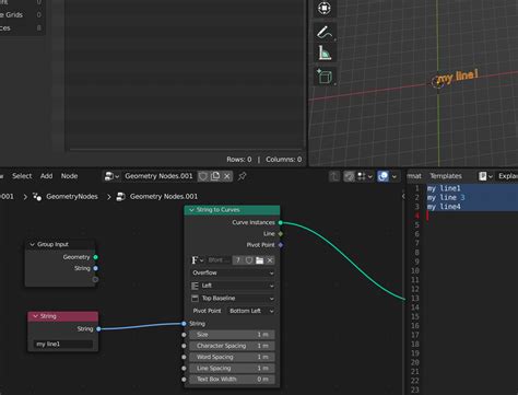 How To Paste Several Lines In String Nodes In Gn Modeling Blender