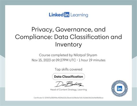 nilotpal shyam on linkedin certificate of completion