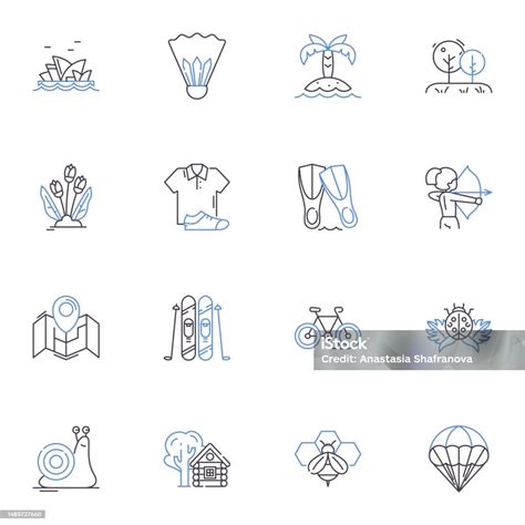 요가 수련회 라인 아이콘 모음입니다 평온 선 평온 명상 마음 챙김 균형 영양 벡터 및 선형 그림 회춘 평화 웰빙 개요 표지판 세트 감사에 대한 스톡 벡터 아트 및 기타