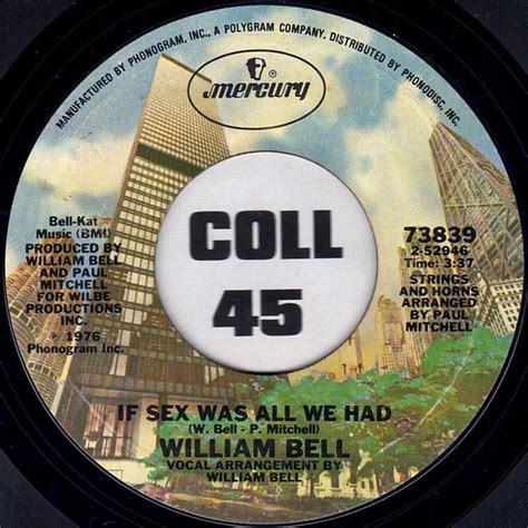 William Bell Tryin To Love Two B W If Sex Was All We Had Mercury 7