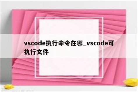 Vscode执行命令在哪vscode可执行文件 陕西卓智工作室