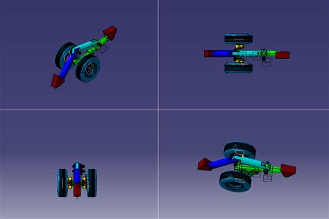 飞机起落架的结构设计与仿真（含三维catia模型及7张cad图纸） Proe 模型图纸下载 懒石网