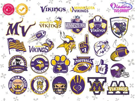 Minnesota Vikings Nfl Logo Svg Vector Clipart American Football Kit