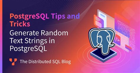 Yugabyte On Linkedin Generate Random Text Strings In Postgresql
