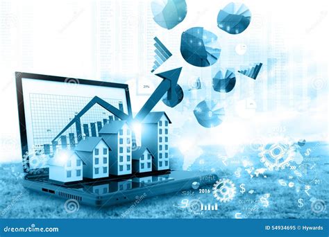 Graph Of The Housing Market Stock Illustration Illustration Of Estate