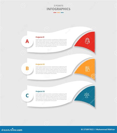 6 Points Template Infographic Outline Style With 6 Point Step Template