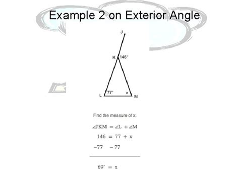 Triangle Sum Theorem Exterior Angle Theorem Work In