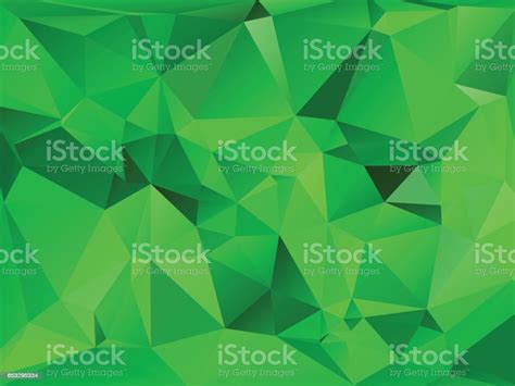 Emeral Green Abstract Geometric Rumpled Triangular Low Poly Style Vector Illustration Graphic
