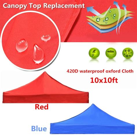 캐노피 상단 커버 교체 가제보 접이식 방수 파티오 파빌리온 4 코너 텐트 천 3x3m 2x2m 티몬