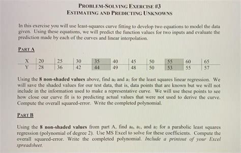 Solved Problem Solving Exercise 3 Estimating And Predicting