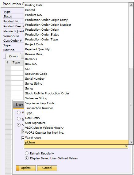 Solved Adding An Owor Udf To The Production Order Pld Sap Community