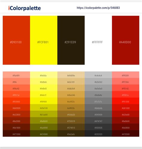 11 Yellow And Dark Red Color Palettes And Gradient Ideas Icolorpalette