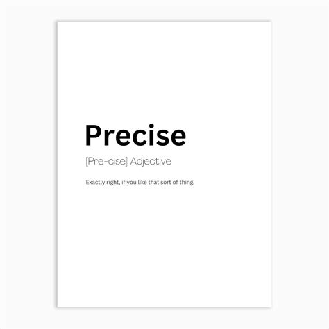 Precise Definition Meaning 1 Art Print By Kaigozen Fy