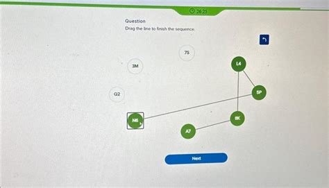 Solved Question Drag The Line To Finish The Sequence