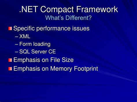Ppt Net Compact Framework Powerpoint Presentation Free Download