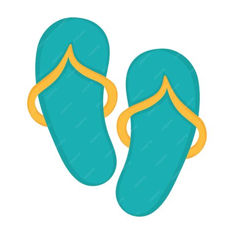 Premium Vector Bright Beach Sandals Flat Doodle Clipart All Objects