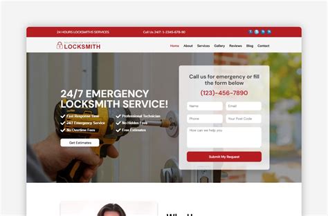 Locksmith Website Template For Locksmith And Security Professionals