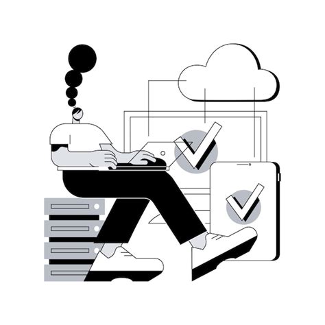 Premium Vector Saas Technology Abstract Concept Vector Illustration