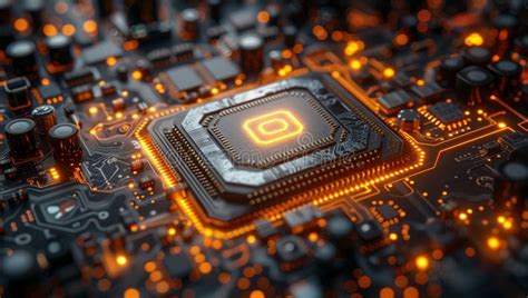 Closeup Of Circuit Component On Motherboard Resembling Urban Design Pattern Stock Image Image