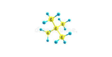 Neopentane Molecule 2 2 Dimethylpropane Molecular Structure Isolated