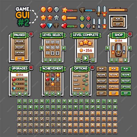 Premium Vector Game Gui