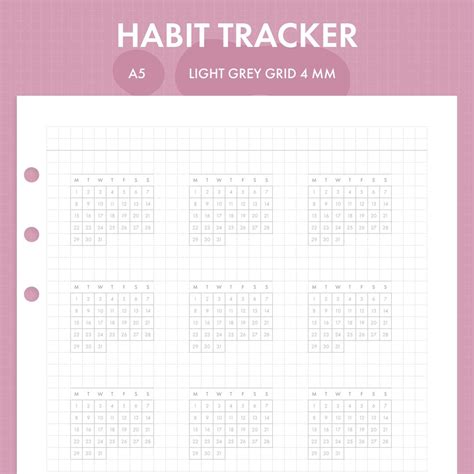 Habit Tracker Routine Log Progress Tracker Goal Tracker Streak Log