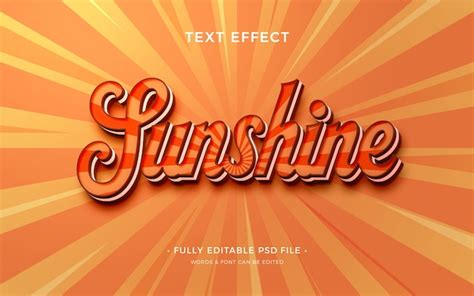Premium Psd Sunshine Text Effect