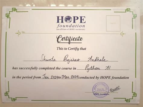 Shweta Andhale On Linkedin Python Certification Learning