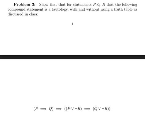 solved problem 3 show that that for statements p q r that