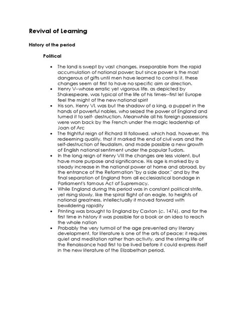 Revival Of Learning Pdf Poetry William Tyndale