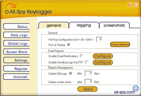 All Spy Keylogger Keylogger Software Download For PC