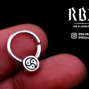 Bdsm Septum Ring Triskelion Septum Septum Ring 16g Triple Spiral