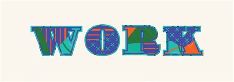 Work Concept Word Art Illustration Worker Typescript Job Vector Worker