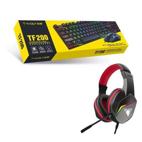 Rgb Keyboard Mouse Twolf Tf 200 Gaming Bundle Rgb Gaming Headset Gh 269 Jedel Daraz Lk