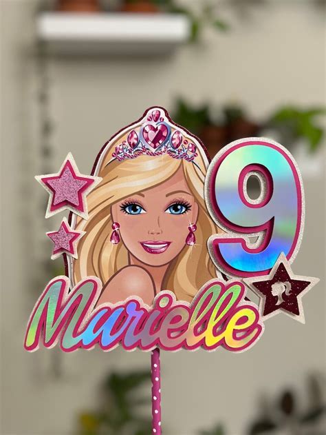 Barbie Cake Topper Birthday Etsy