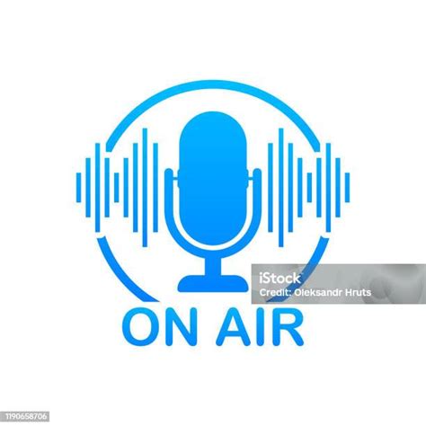 방송 라이브와 같은 팟 캐스트 아이콘 Podcast 배지 아이콘 스탬프 로고 라디오 방송 또는 스트리밍 벡터 스톡